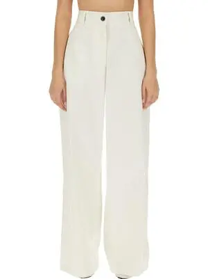 JIL SANDER Wide Leg Pants - White