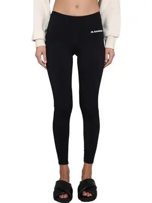 JIL SANDER Leggings With Logo - Black