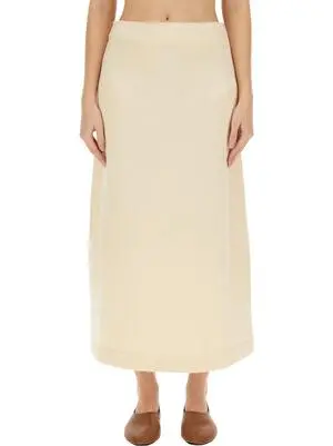 JIL SANDER Midi Skirt - Ivory