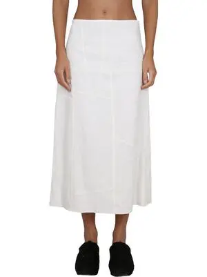 JIL SANDER Cotton Regular Fit Skirt - White
