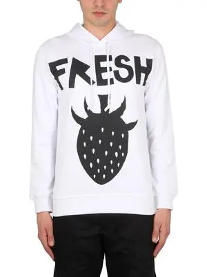Comme Des Garçons Brett Westfall Printed Sweatshirt - White
