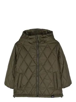 Aspesi Quilted Down Jacket With Hood - Military Green