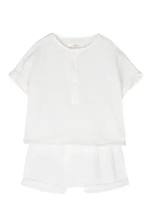 TEDDY & MINOU T-shirt And Bermuda Shorts Suit - White