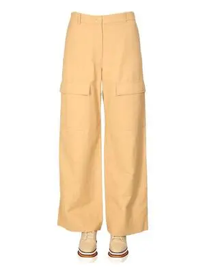 Stella McCartney Wide Leg Cargo Pants - Beige