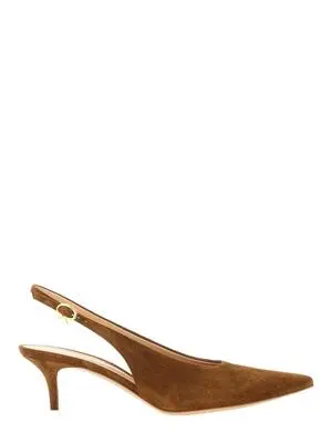 GIANVITO ROSSI Robbie Slingback Heel - Brown