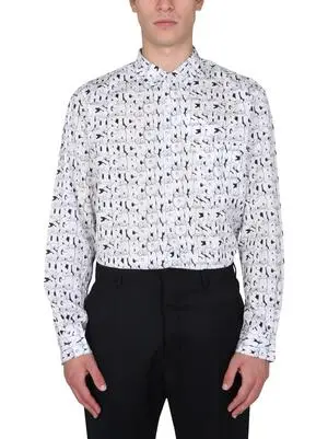Comme Des Garçons X Kaws Print Shirt - White