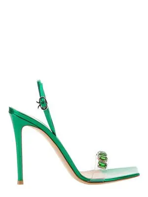 GIANVITO ROSSI Candy Ribbon Sandal - Green