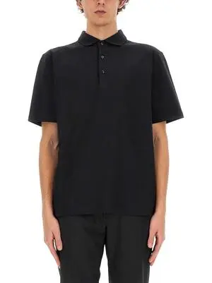 LARDINI Jersey Polo - Black