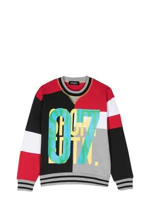 Dsquared2 07 Slouch Fit Crewneck Sweatshirt - Multicolour