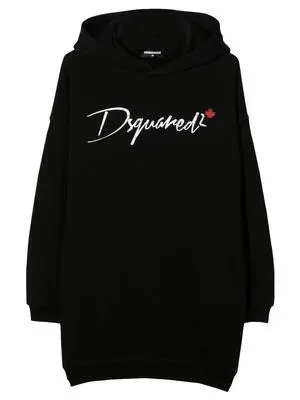 Dsquared2 Hooded Sweatshirt Dress - Black