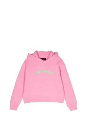 Dsquared2 Hooded Logo Cotton Sweatshirt - Pink