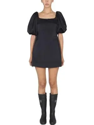 PATOU Mini Dress With Balloon Sleeves - Black