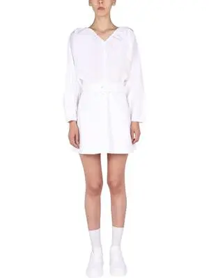 Patou Balloon Sleeves Dress - White