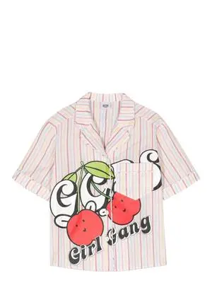 Gcds Printed Striped Shirt - Multicolour