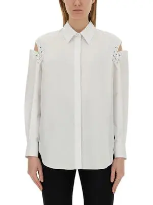 Alexander McQueen Cocoon Shirt With Cut Out Details - White