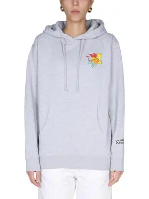 CHINATOWN MARKET X THE SIMPSONS Devil Bart Sweatshirt - Grey