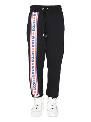 Gcds Jogging Pants With 'cute Tape' Logo Band - Black