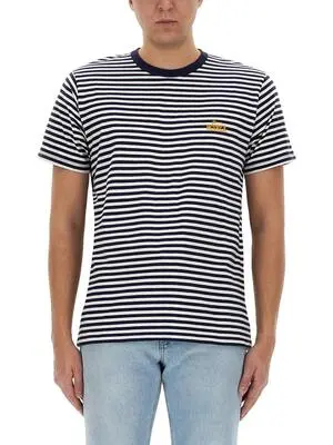 Woolrich Striped T Shirt - Blue