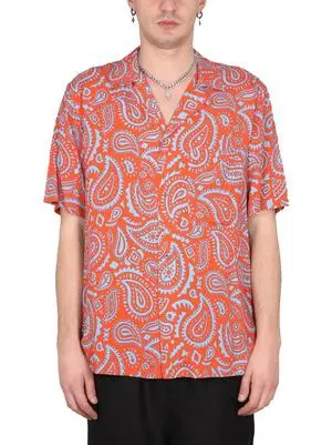 MARCELO BURLON COUNTY OF MILAN Paisley Hawaii Shirt - Red