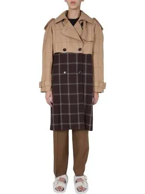 Marni Double-breasted Trench - Brown
