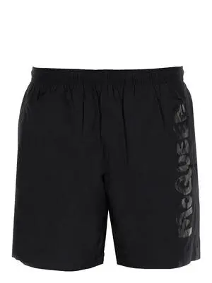 Alexander McQueen Graffiti Logo Swimsuit - Black