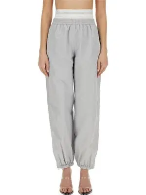 Alexander Wang Relaxed Fit Sports Pants With Integrated Underwear - Grey