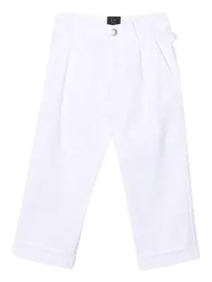 FAY Cotton-blend Trousers - White