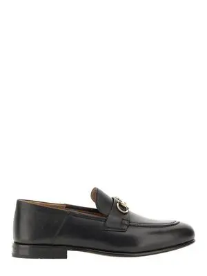 FERRAGAMO Gancini Moccasin Mule - Black