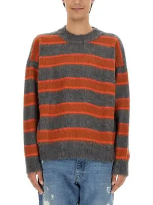 AMISH Striped Mohair-blend Sweater - Multicolour
