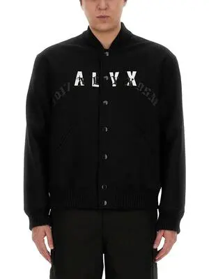 1017 ALYX 9 SM Bomber Jacket With Logo - Black