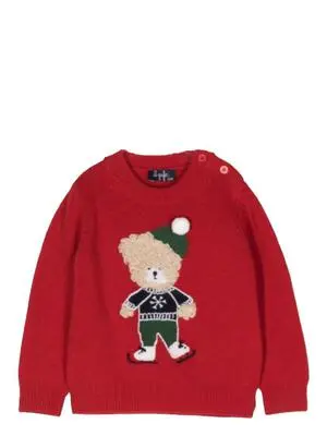IL GUFO Teddy Bear Crew Neck Pullover - Red