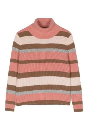 IL GUFO Striped Turtleneck Sweater