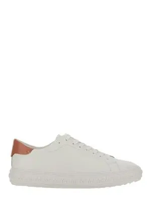 Michael Kors Leather Low Top Sneaker - White