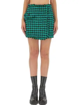 MSGM Short In Tweed - Green