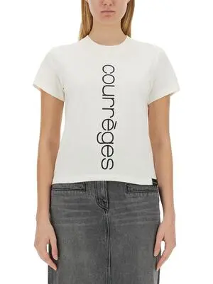 COURREGES Logo T-shirt - White