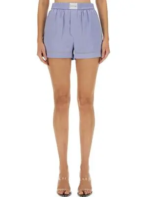 Alexander Wang Shorts With Logo - Blue