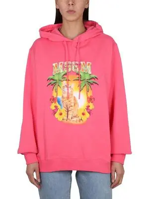 MSGM Logo Sweatshirt - Fuchsia