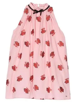 Sonia Rykiel Paris Kisses Pinafore Dress - Pink