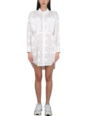 MSGM Chemisier Dress - White