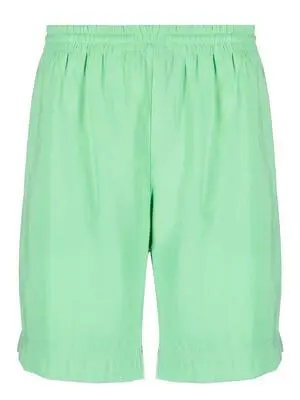 MSGM Bermuda Shorts With Logo - Green