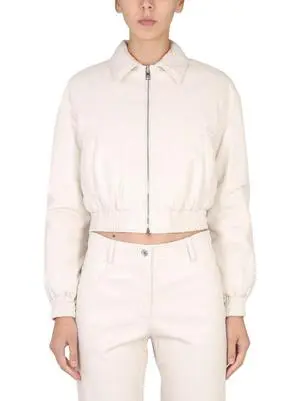 MSGM Jacket With Classic Collar - Ivory