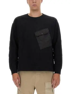 TEN C Sweatshirt With Logo - Black