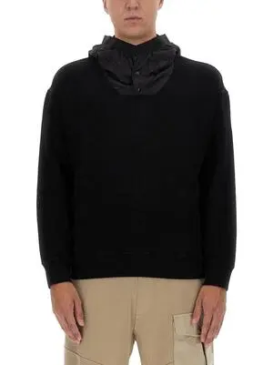 TEN C Regular Fit Hoodie - Black