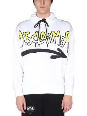 DISCLAIMER Logo Print Sweatshirt - White