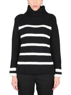 STEFANO MORTARI Ribbed Turtleneck Shirt - Black