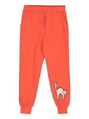 MINI RODINI Sweatpants With Graphic - Red