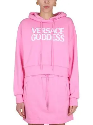 Versace Cropped Sweatshirt - Pink
