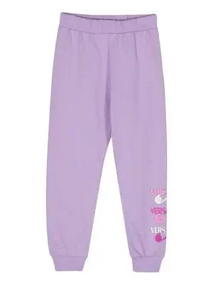 Versace Sweatpants With Logo Pins - Lilac