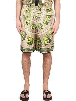 Versace Printed Bermuda Shorts Green