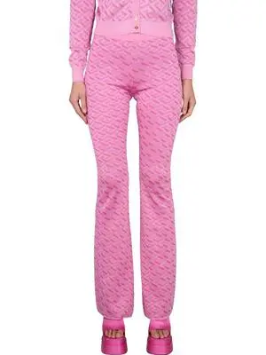 Versace Jacquard Pants With Greek Print - Pink